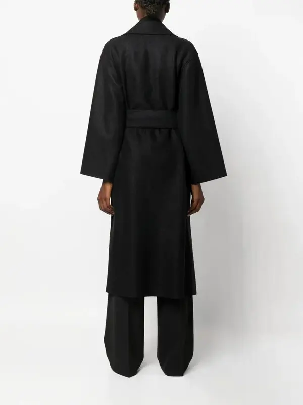 Harris Wharf London Belted Virgin Wool Long Coat