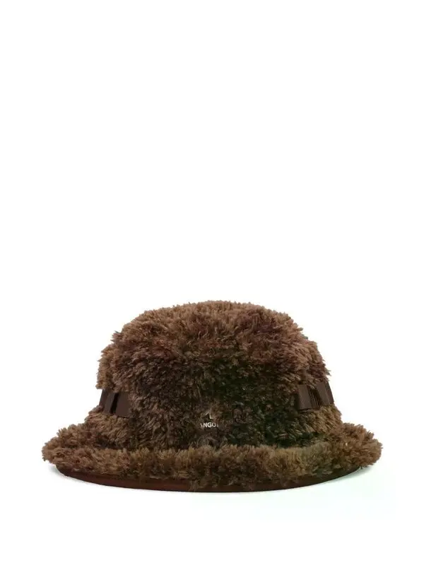 KANGOL Fluffy-texture Bucket Hat With Bow Detail