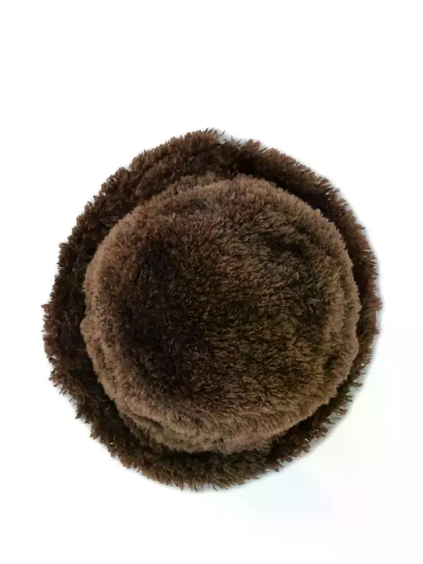 KANGOL Fluffy-texture Bucket Hat With Bow Detail