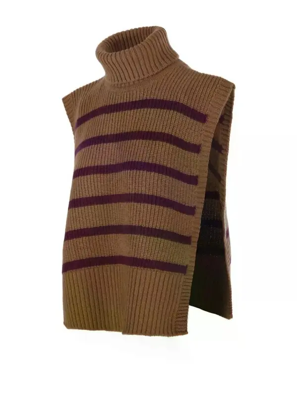 DAVANTINO Striped Turtleneck Vest