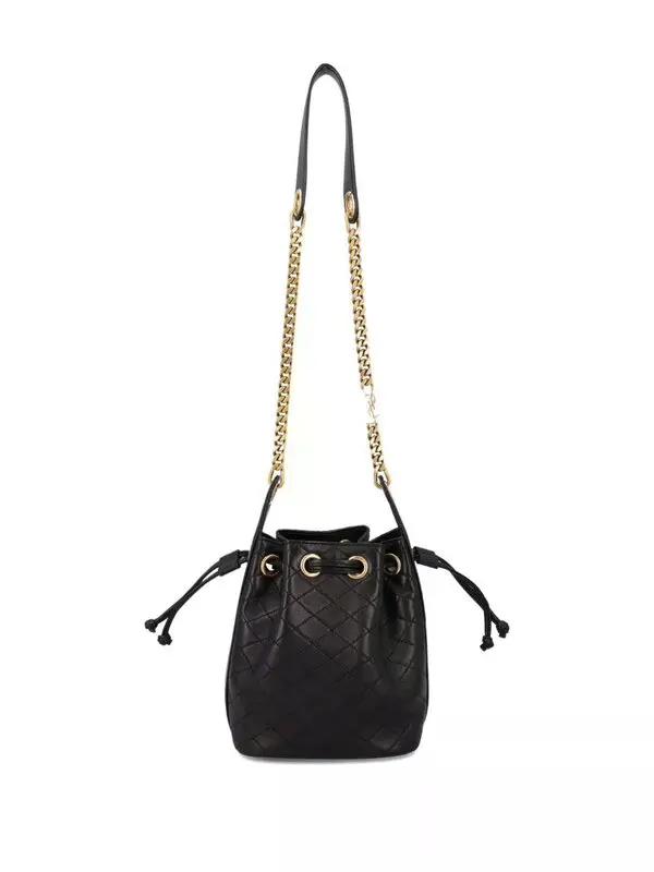 Saint Laurent Cassandre Quilted Bucket Bag - Black