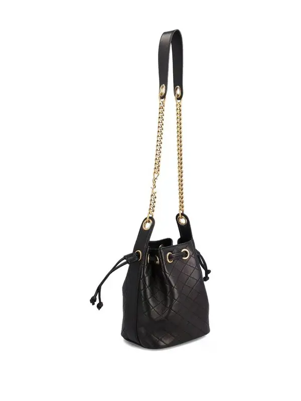Saint Laurent Cassandre Quilted Bucket Bag - Black