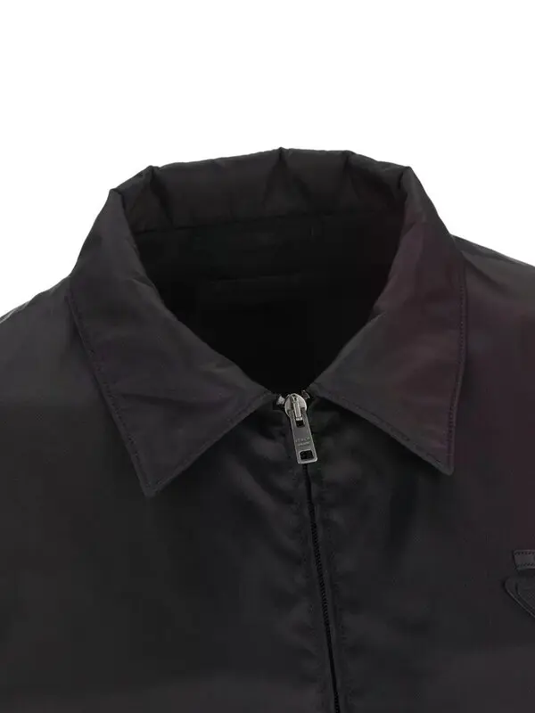 Prada Logo Plaque Cropped Jacket