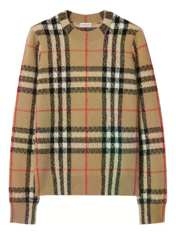 Burberry Checked Cashmere Sweater