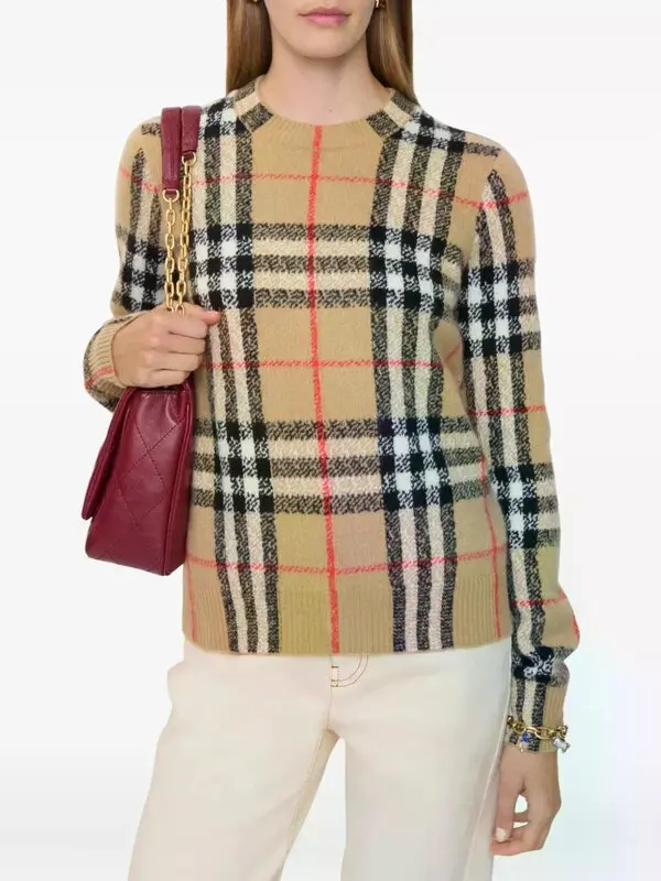 Burberry Checked Cashmere Sweater