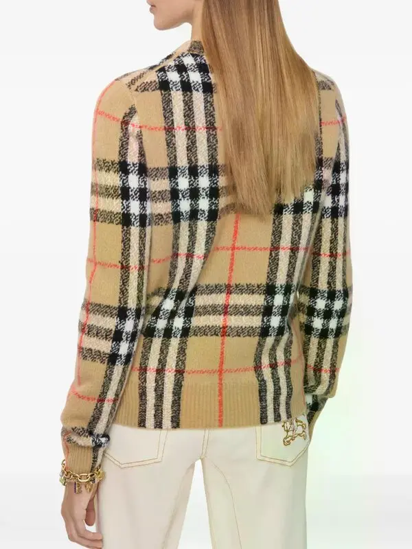 Burberry Checked Cashmere Sweater