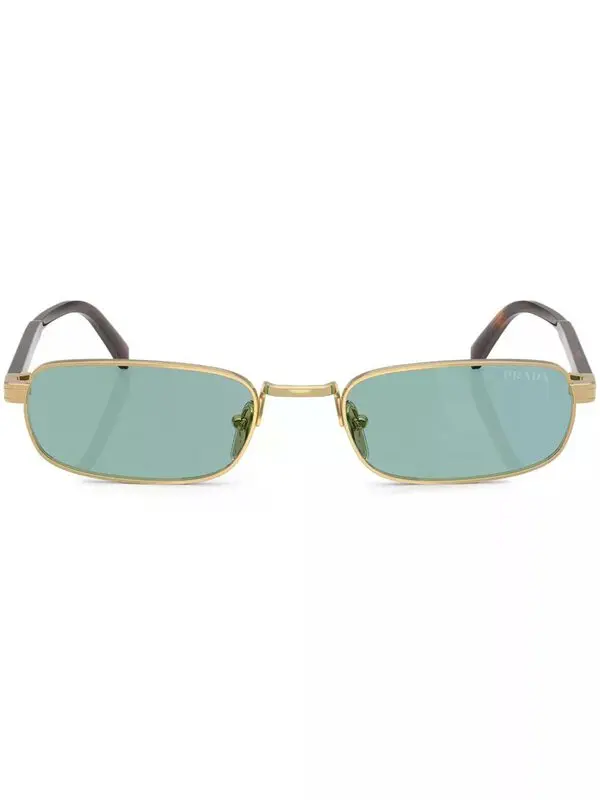 Prada Rectangle Frame Sunglasses - Gold