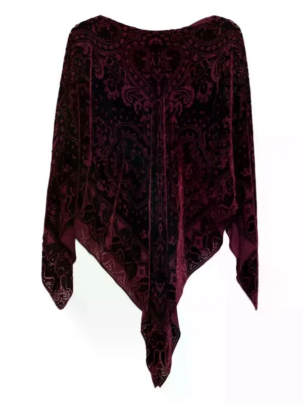 Etro Paisley-pattern Velvet Poncho