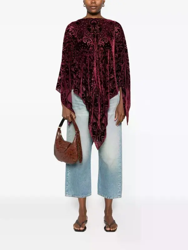 Etro Paisley-pattern Velvet Poncho