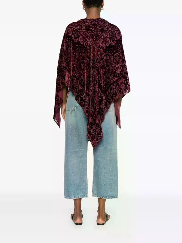 Etro Paisley-pattern Velvet Poncho
