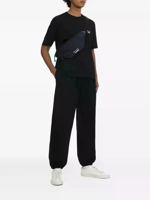 Comme Des Garçons Logo-embroidered Adjustable-strap Messenger Bag