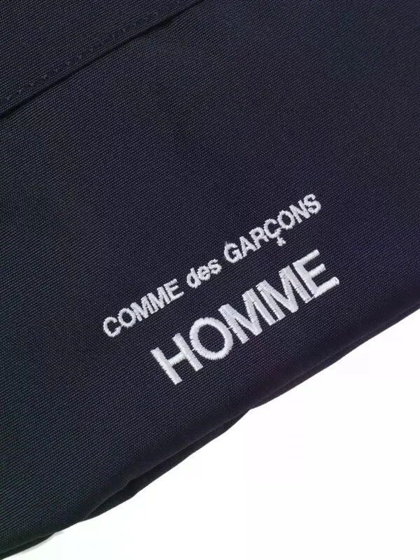 Comme Des Garçons Logo-embroidered Adjustable-strap Messenger Bag