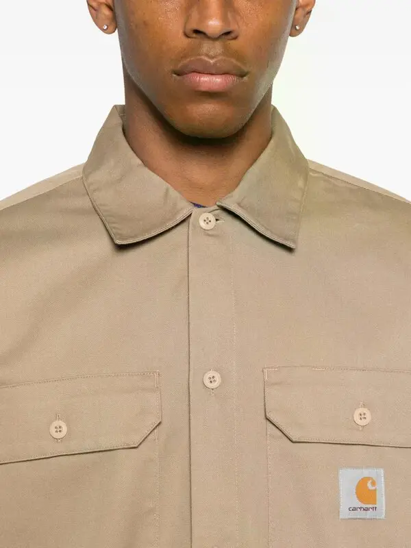 Carhartt Work In Progress Logo-patch Shirt - Neutrals