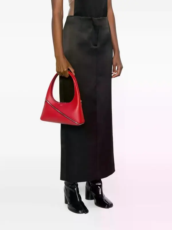 Coperni Diagonal-zip Leather Shoulder Bag