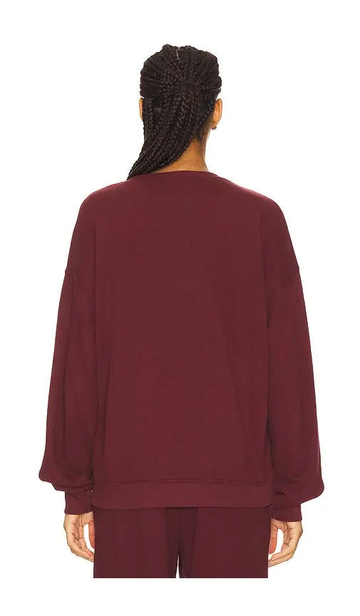 Eterne Oversized Lightweight French Terry Crewneck Sweatshirt