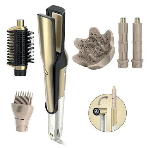 SHARK Glam Hot Tool Air Styling & Drying System With Diffuser - Gold