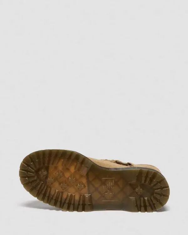 Dr. Martens Anistone Harness Suede Biker Boots - Tan