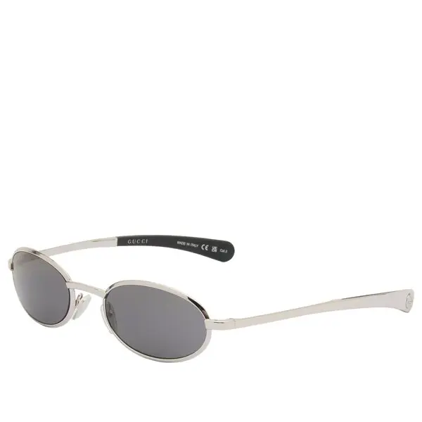 Gucci Gg1942s Round Frame Sunglasses - Silver/grey