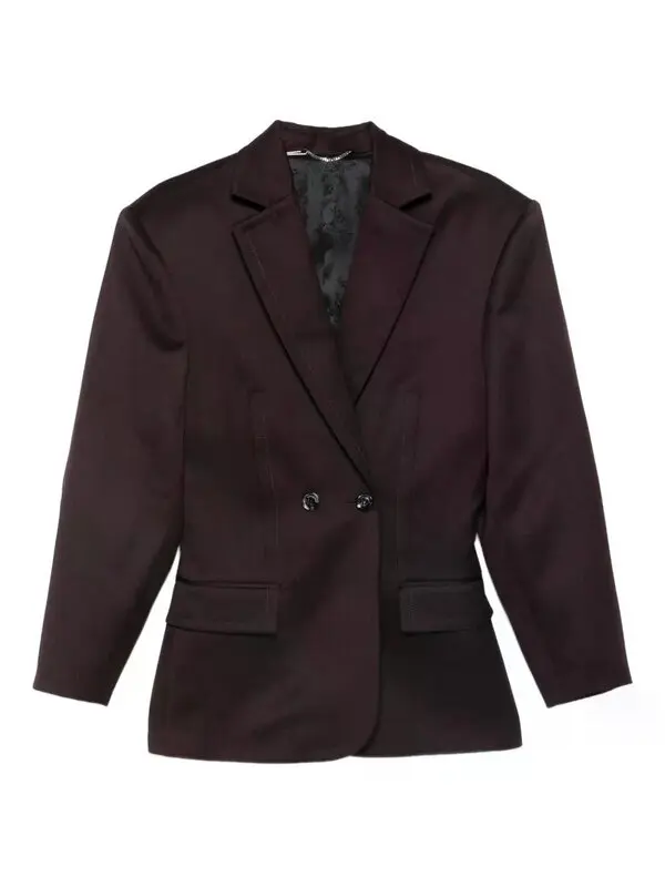 Magda Butrym Double-breasted Pinstripe Blazer - Purple