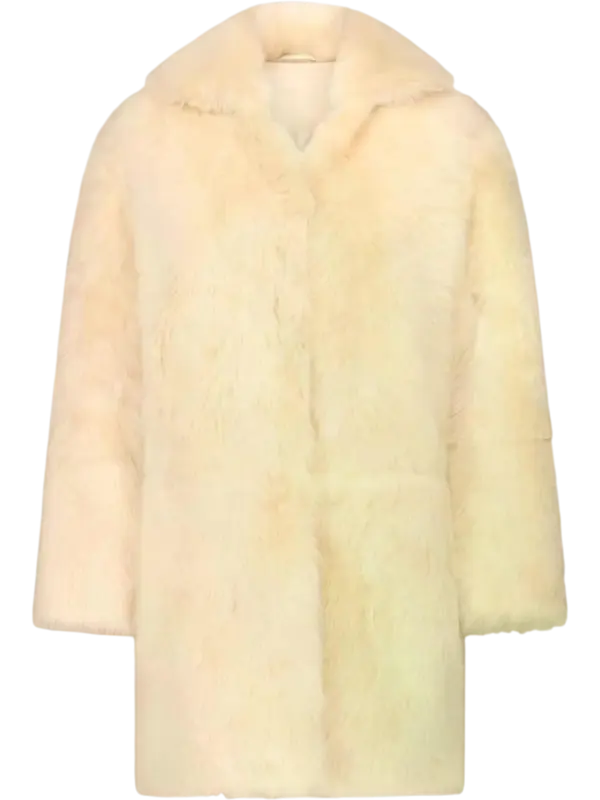 Loulou De Saison Lamb Fur Coat - Neutrals