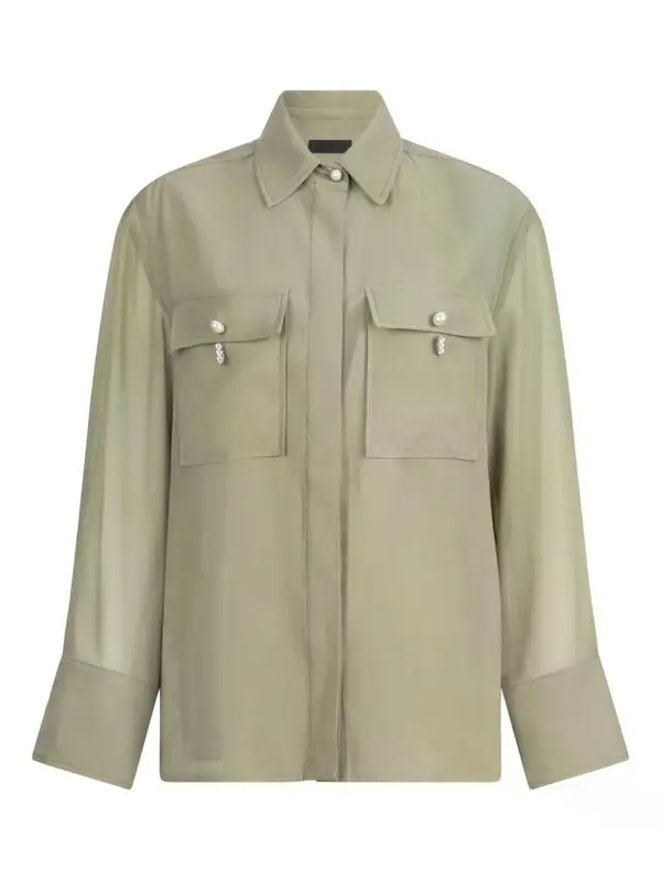 Liu Jo Flap-pocket Shirt With Pearl Embellishments