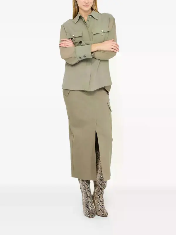 Liu Jo Flap-pocket Shirt With Pearl Embellishments