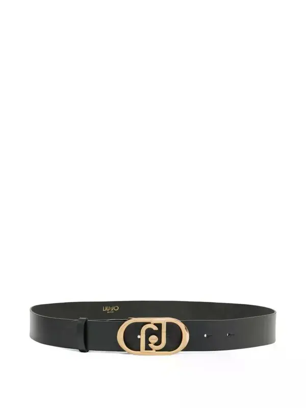Liu Jo Logo-plaque Leather Belt - Black