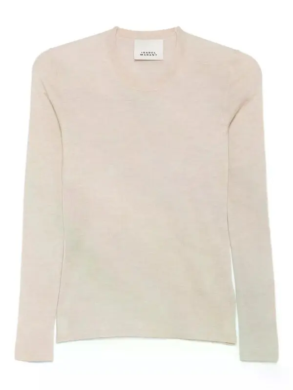 Isabel Marant Long-sleeve Round-neck Sweater - Neutrals