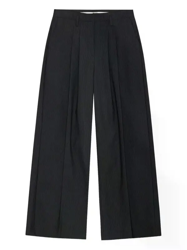 HERSKIND Pinstripe Pleated Front Trousers