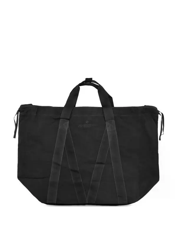 MASSIMO OSTI STUDIO Drawstring Messenger Bag With Top Handles - Black
