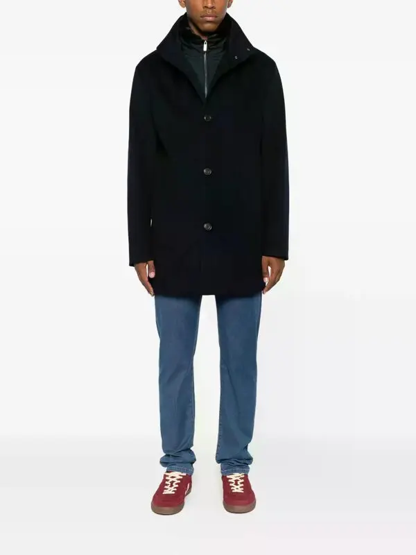 Paul & Shark Fur-trimmed High-neck Coat