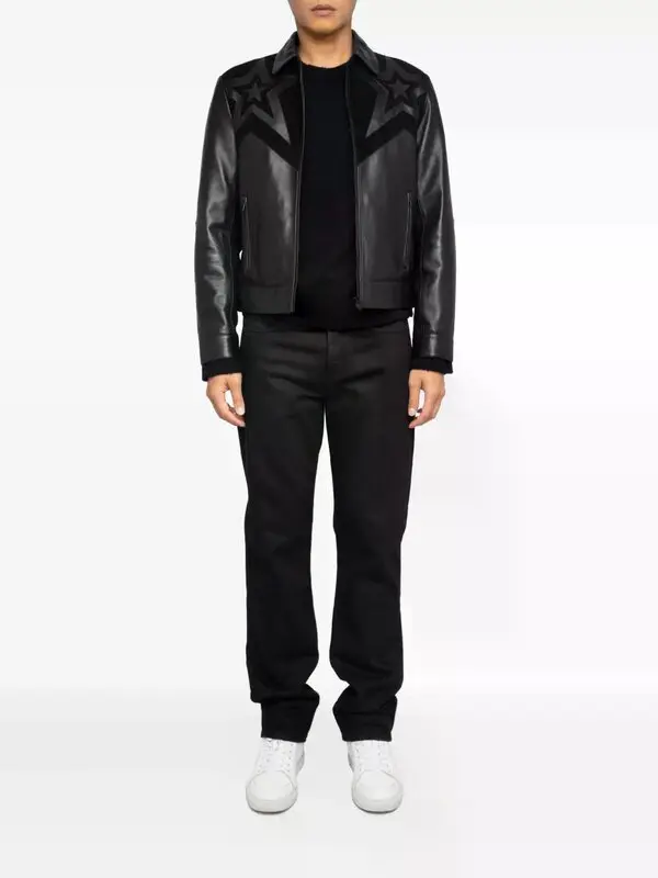 Zadig&Voltaire Star-appliqué Leather Jacket