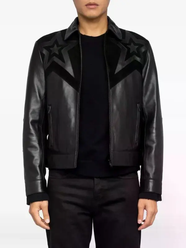 Zadig&Voltaire Star-appliqué Leather Jacket