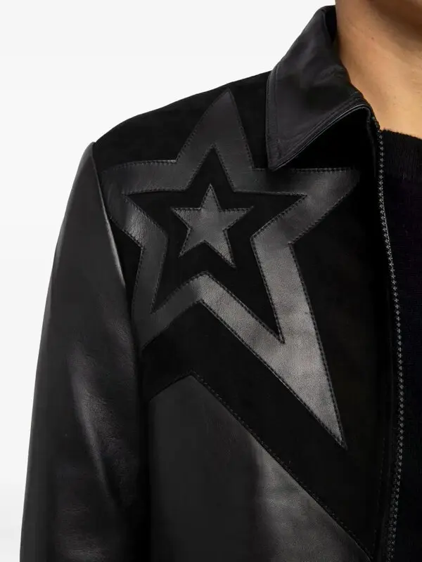 Zadig&Voltaire Star-appliqué Leather Jacket