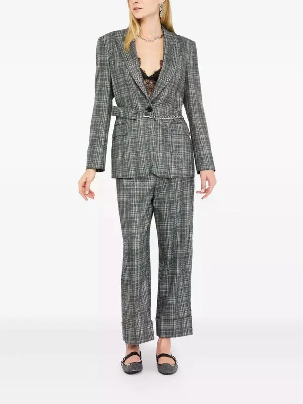Liu Jo Plaid Cuffed Trousers