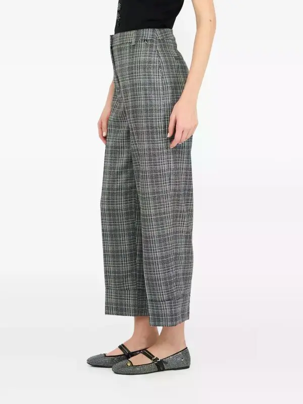 Liu Jo Plaid Cuffed Trousers