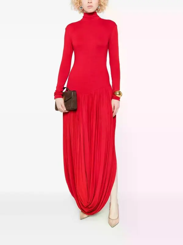 Magda Butrym High-neck Pleated Dress
