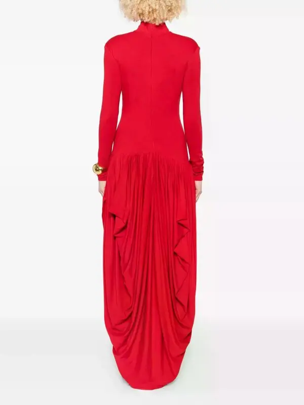 Magda Butrym High-neck Pleated Dress