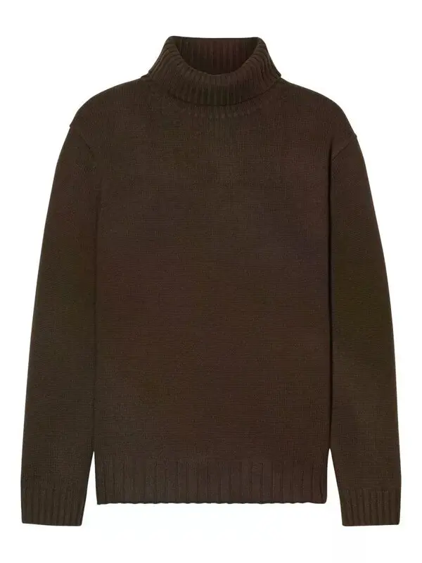 Closed Turtleneck Ribbed Sweater
