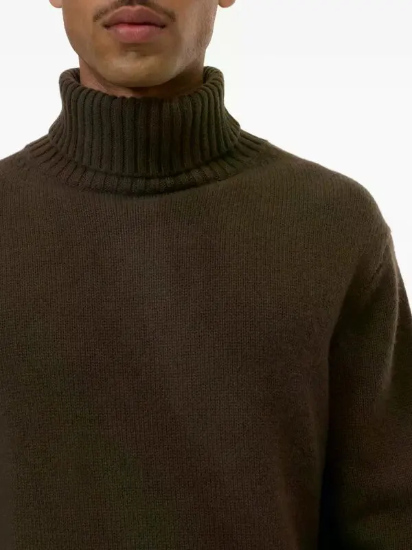 Closed Turtleneck Ribbed Sweater