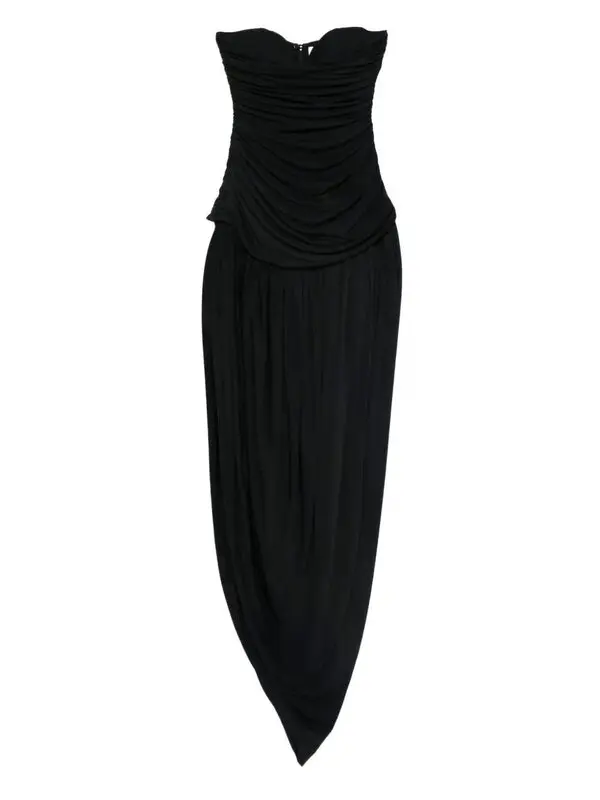 Magda Butrym Strapless Draped Dress