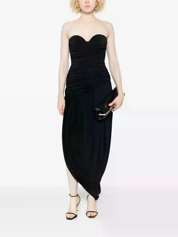 Magda Butrym Strapless Draped Dress