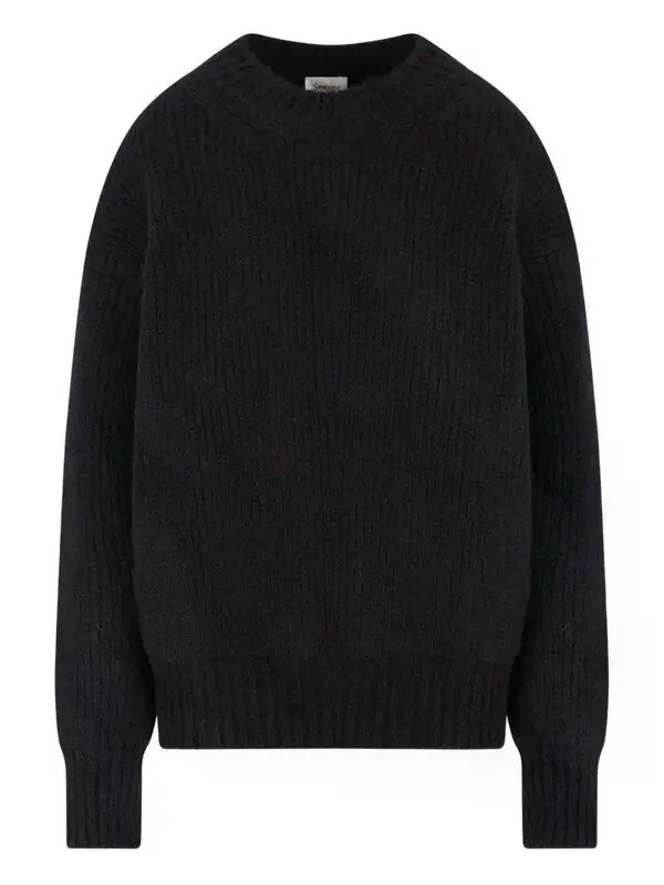Saint Laurent Ribbed Crew-neck Sweater - Blue