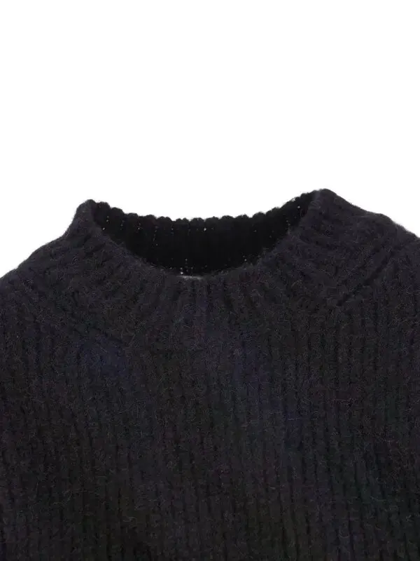 Saint Laurent Ribbed Crew-neck Sweater - Blue