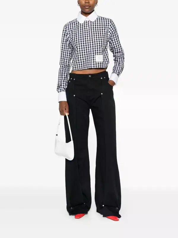 Thom Browne Gingham Peter Pan Collar Shirt