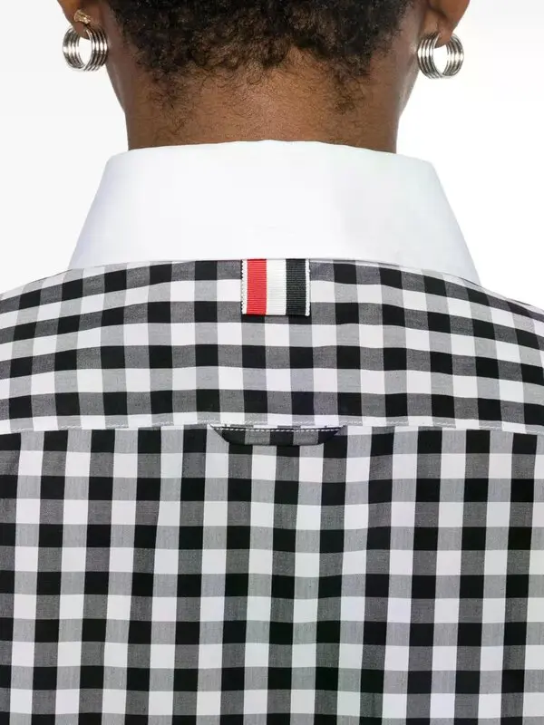 Thom Browne Gingham Peter Pan Collar Shirt