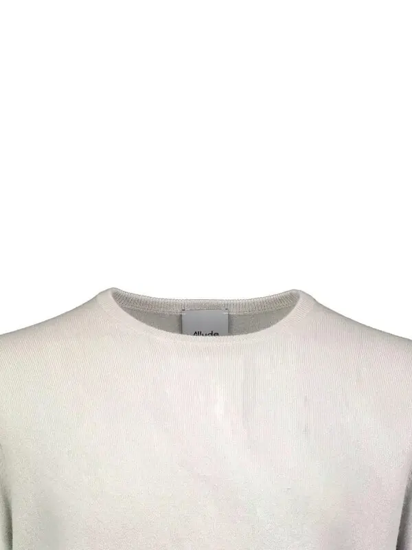ALLUDE Cashmere Crew-neck Sweater - White