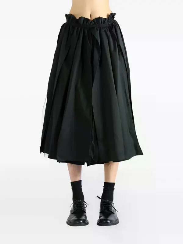 COMME DES GARÇONS TAO Pleated Drawstring Midi Skirt