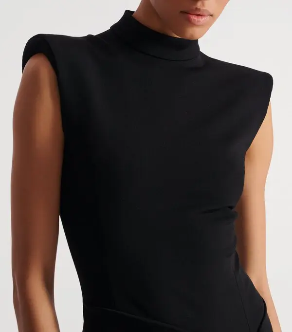 Balmain Zip-detail Maxi Dress - Black