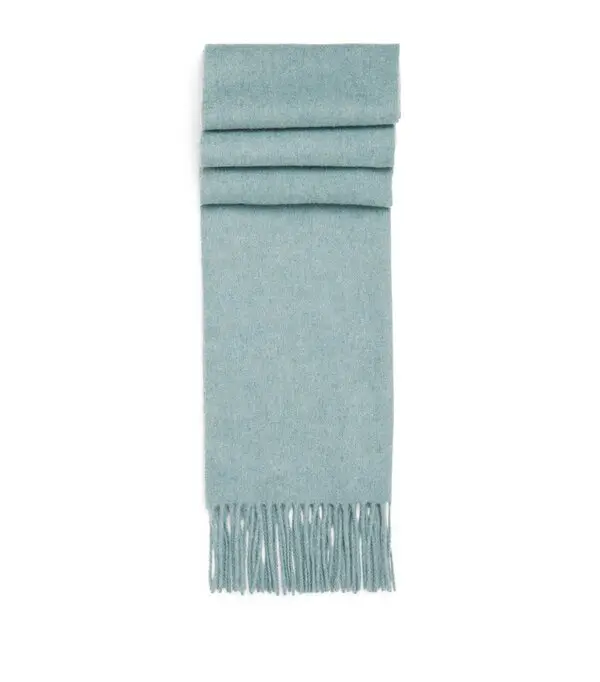 Johnstons Of Elgin Cashmere Wide Scarf - Blue